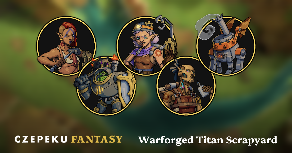 Warforged Titan Scrapyard Token Pack | Hand-Drawn Fantasy RPG Tokens by ...