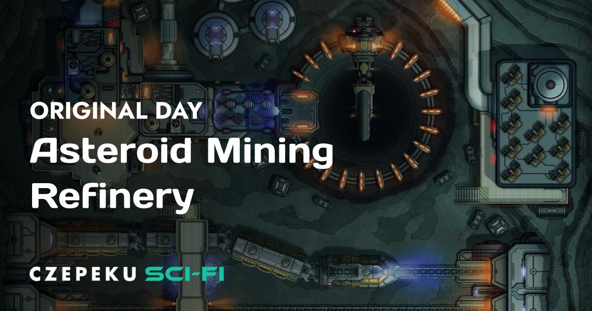 Asteroid Mining Refinery | Czepeku Sci-Fi Maps