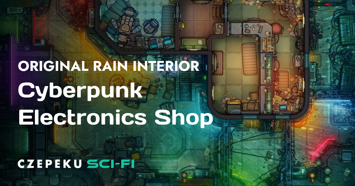 Cyberpunk Electronics Shop | Czepeku Sci-Fi Maps