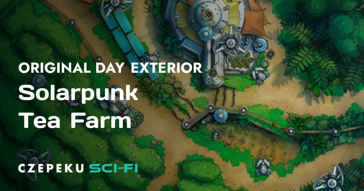 Solarpunk Tea Farm | Czepeku Sci-Fi Maps