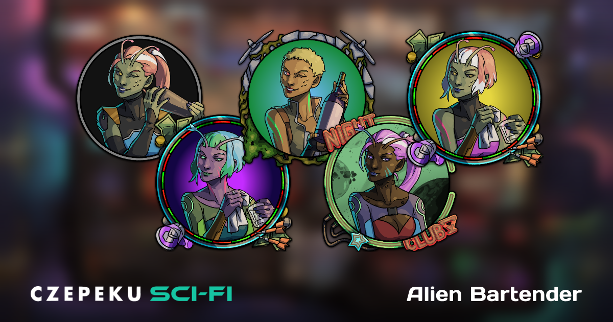 Alien Bartender Token Builder | Customize and Randomize Czepeku Tokens
