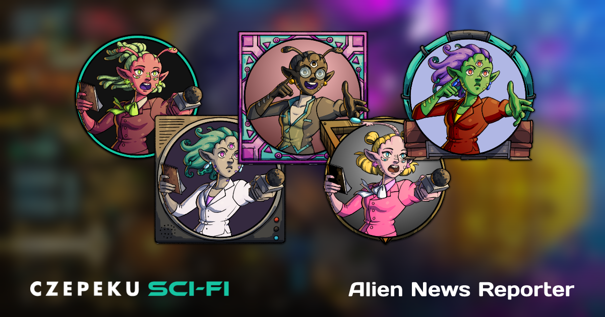 Alien News Reporter Token Builder | Customize and Randomize Czepeku Tokens