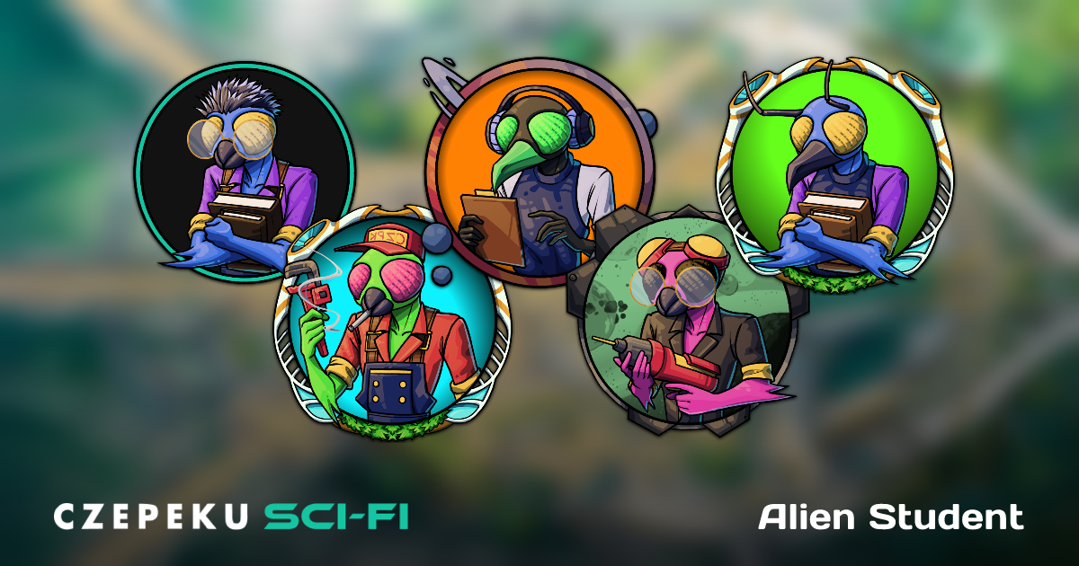 Alien Student Token Builder | Customize and Randomize Czepeku Tokens