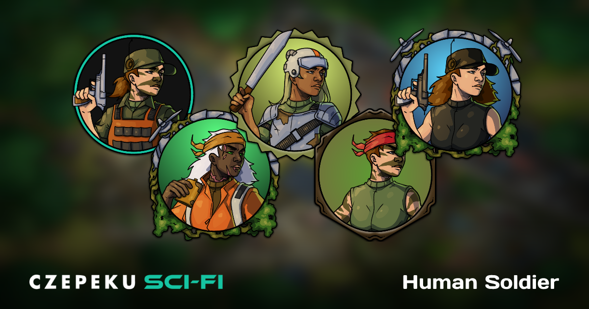 Human Soldier Token Builder | Customize and Randomize Czepeku Tokens