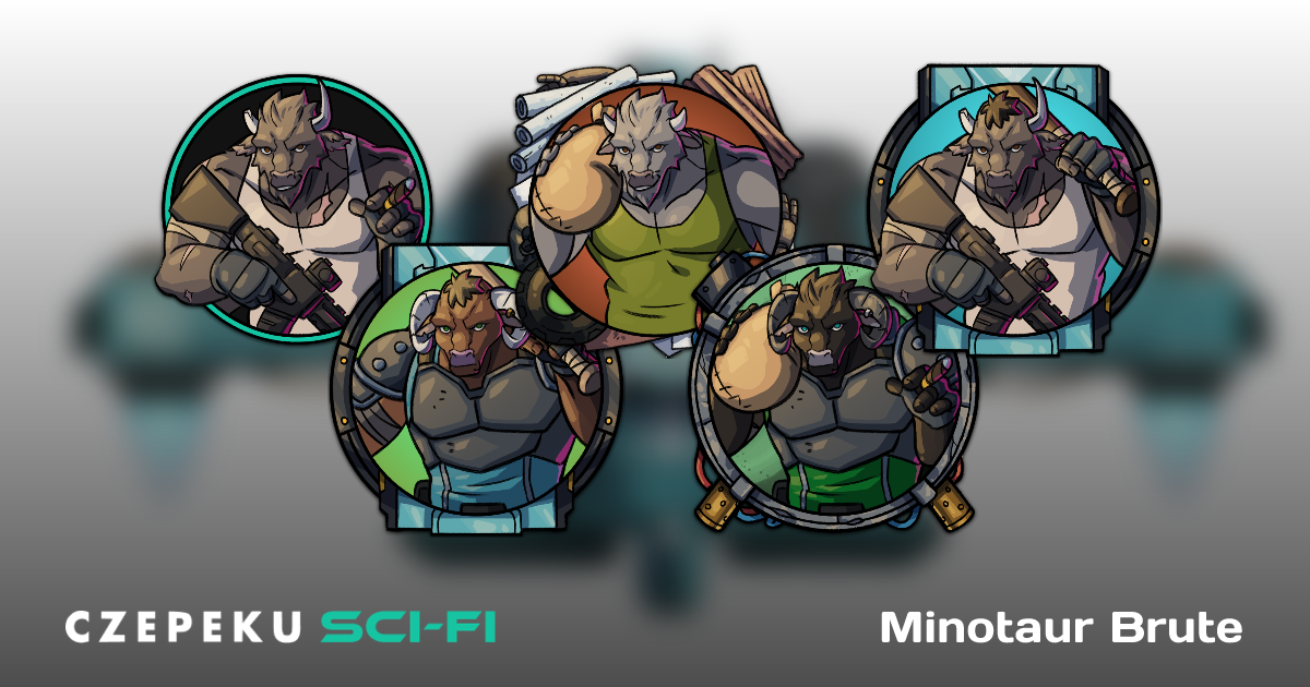 Minotaur Brute Token Builder | Customize and Randomize Czepeku Tokens