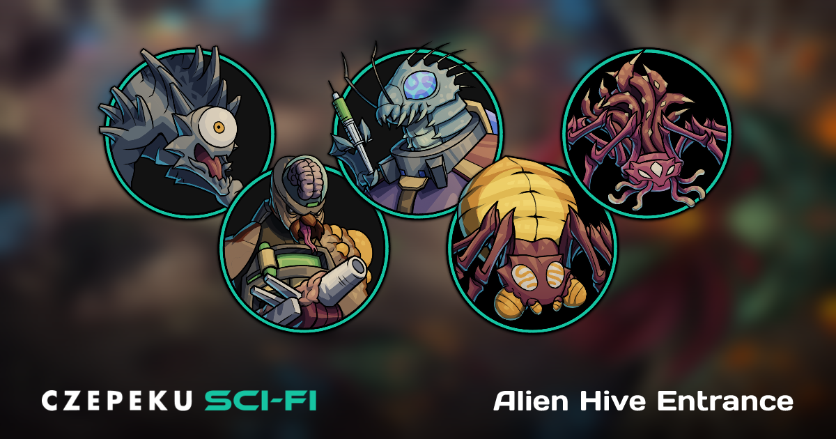 Alien Hive Entrance Token Pack | Hand-Drawn Sci-Fi RPG Tokens by Czepeku