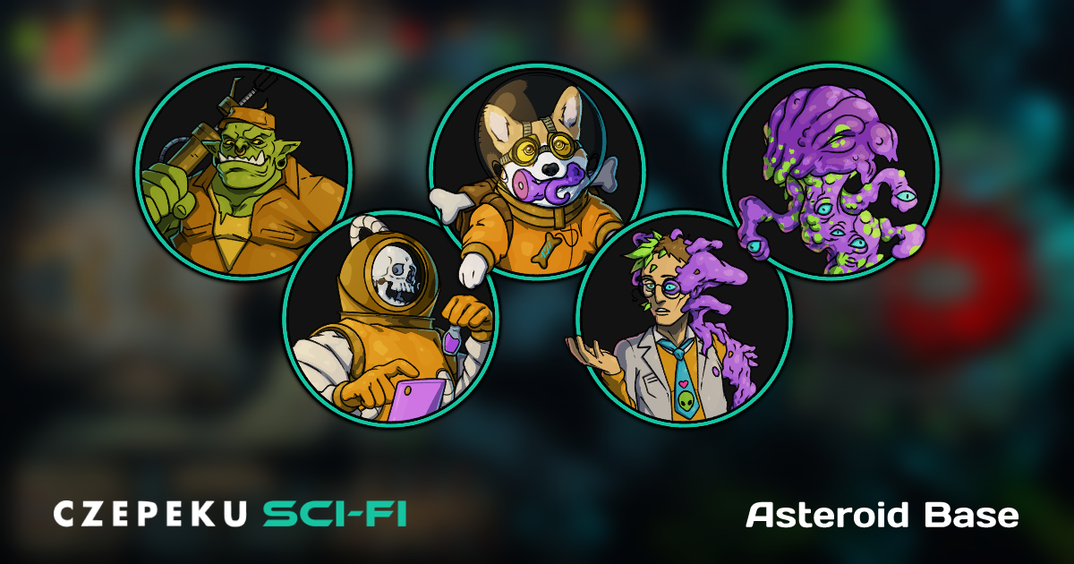 Asteroid Base Token Pack | Hand-Drawn Sci-Fi RPG Tokens by Czepeku