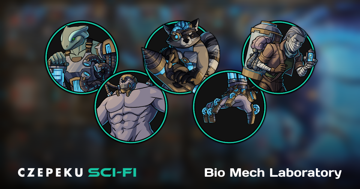 Bio Mech Laboratory Token Pack | Hand-Drawn Sci-Fi RPG Tokens by Czepeku