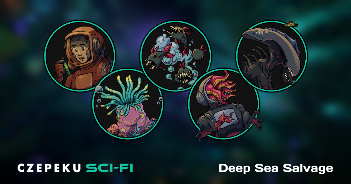Deep Sea Salvage Token Pack | Hand-Drawn Sci-Fi RPG Tokens by Czepeku