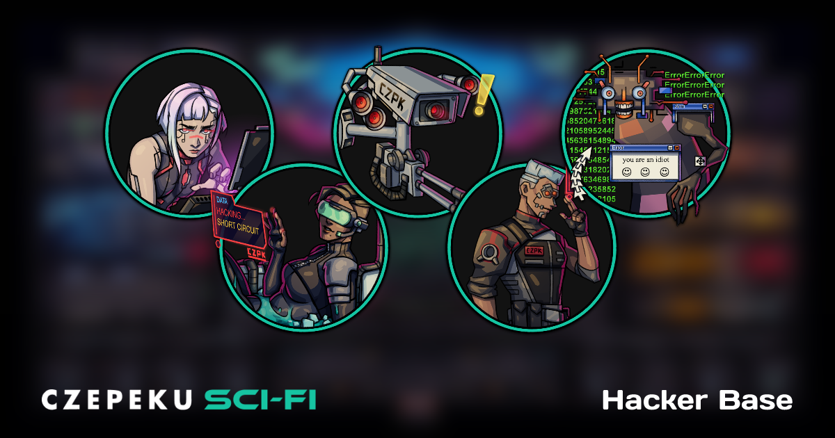 Hacker Base Token Pack | Hand-Drawn Sci-Fi RPG Tokens by Czepeku
