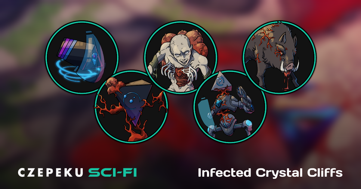 Infected Crystal Cliffs Token Pack | Hand-Drawn Sci-Fi RPG Tokens by ...