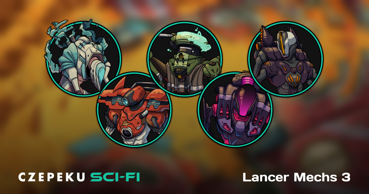Lancer Mechs 3 Token Pack | Hand-Drawn Sci-Fi RPG Tokens by Czepeku