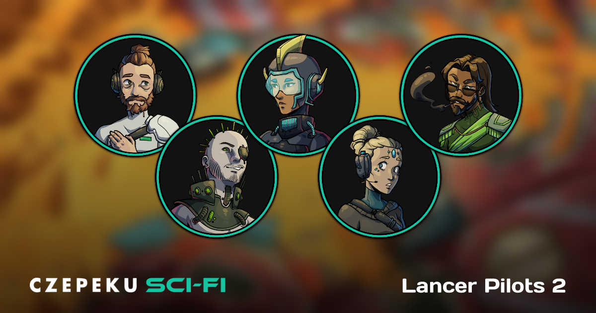 Lancer Pilots 2 Token Pack | Hand-Drawn Sci-Fi RPG Tokens by Czepeku