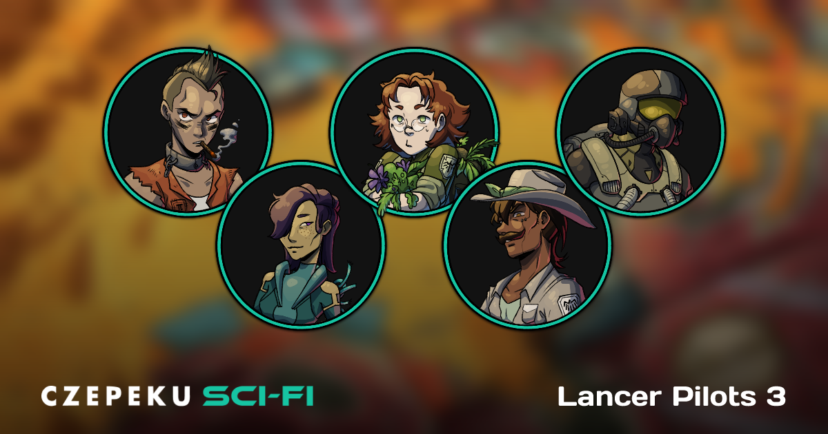 Lancer Pilots 3 Token Pack | Hand-Drawn Sci-Fi RPG Tokens by Czepeku