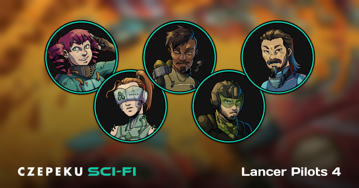 Lancer Pilots 4 Token Pack | Hand-Drawn Sci-Fi RPG Tokens by Czepeku