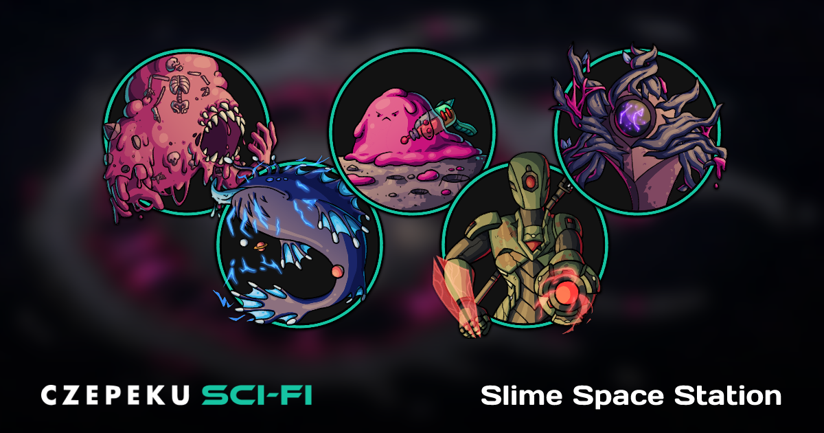 Slime Space Station Token Pack | Hand-Drawn Sci-Fi RPG Tokens by Czepeku