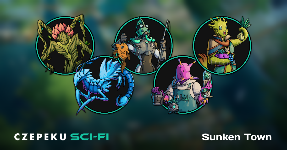 Sunken Town Token Pack | Hand-Drawn Sci-Fi RPG Tokens by Czepeku