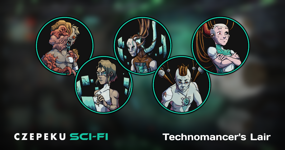 Technomancer's Lair Token Pack | Hand-Drawn Sci-Fi RPG Tokens by Czepeku